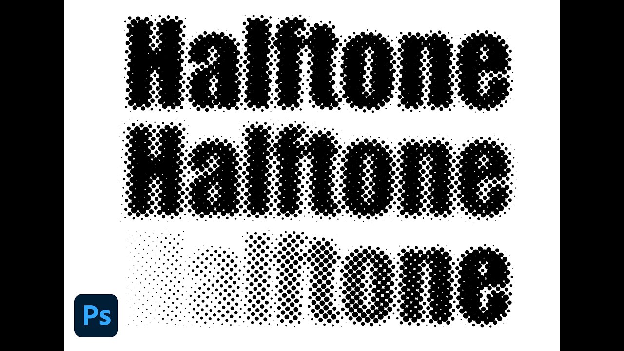 To create 3 different Halftone Text effect in Photoshop I Photoshop ...