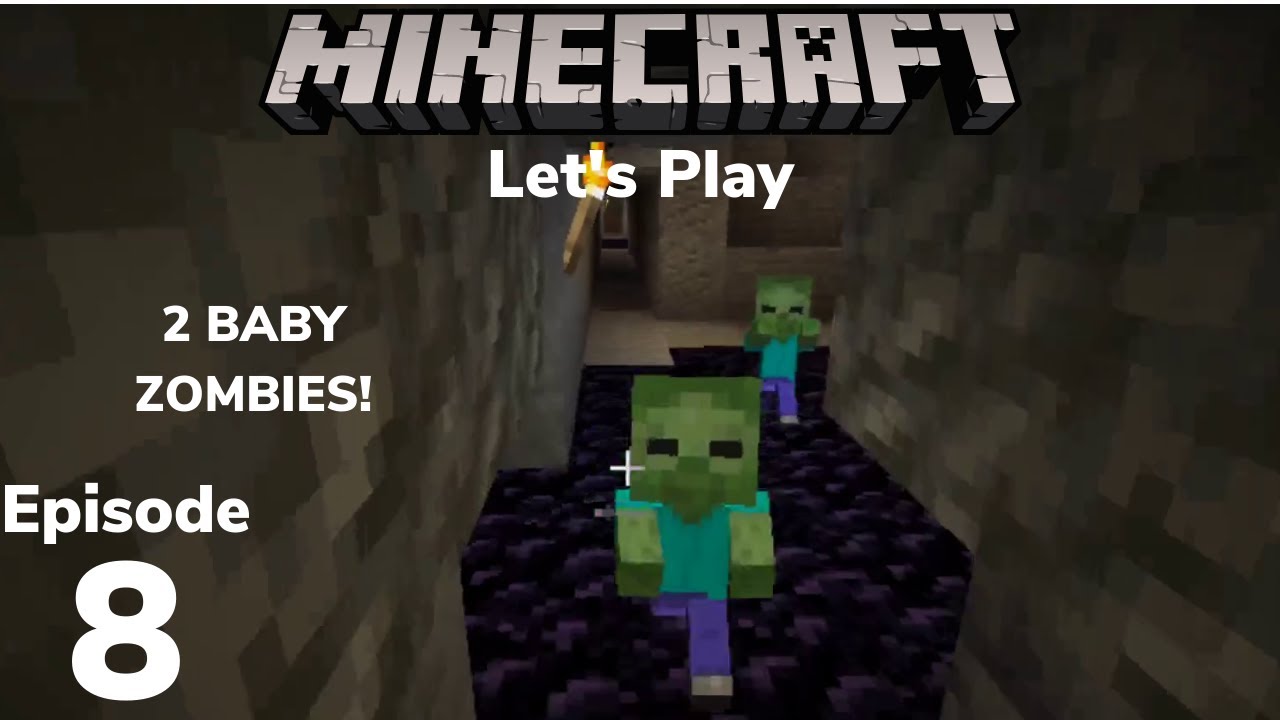 Fighting 2 BABY ZOMBIES At Once! | Minecraft Let's Play (Episode 8 ...