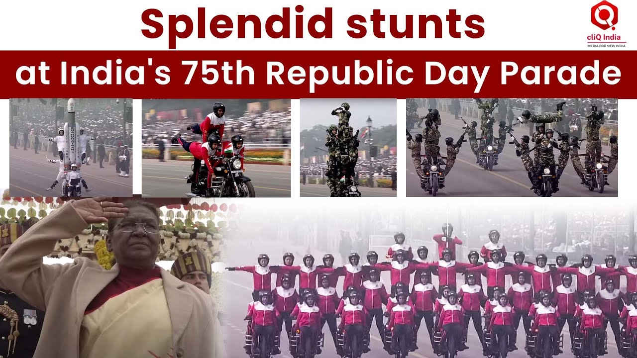 Splendid stunts at India's 75th Republic Day Parade - YouTube