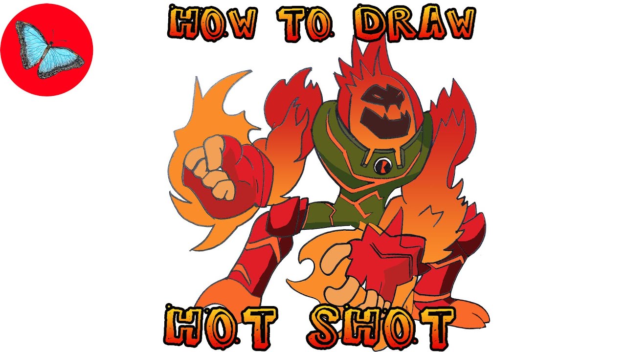 How To Draw Hot Shot From Ben 10 | Drawing Animals - YouTube