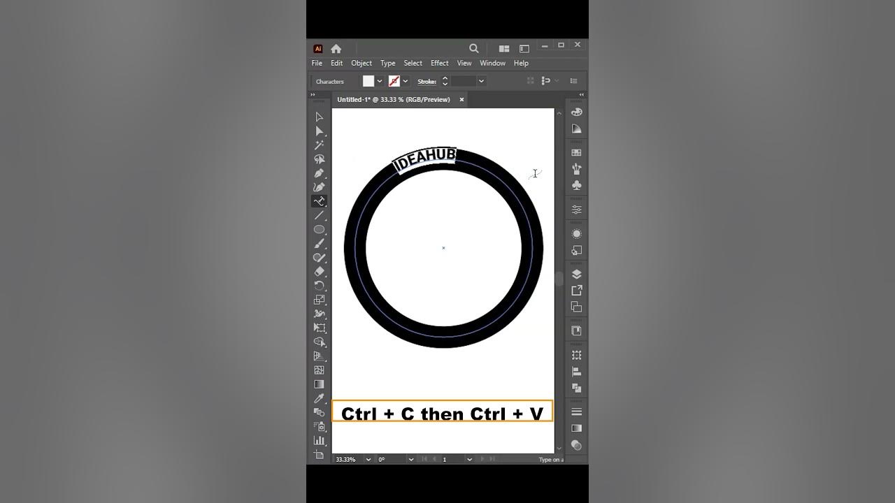 Radial Text Effect in Illustrator | #Illustratoreffect | #Shorts - YouTube