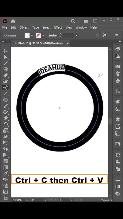 Radial Text Effect in Illustrator | #Illustratoreffect | #Shorts - YouTube