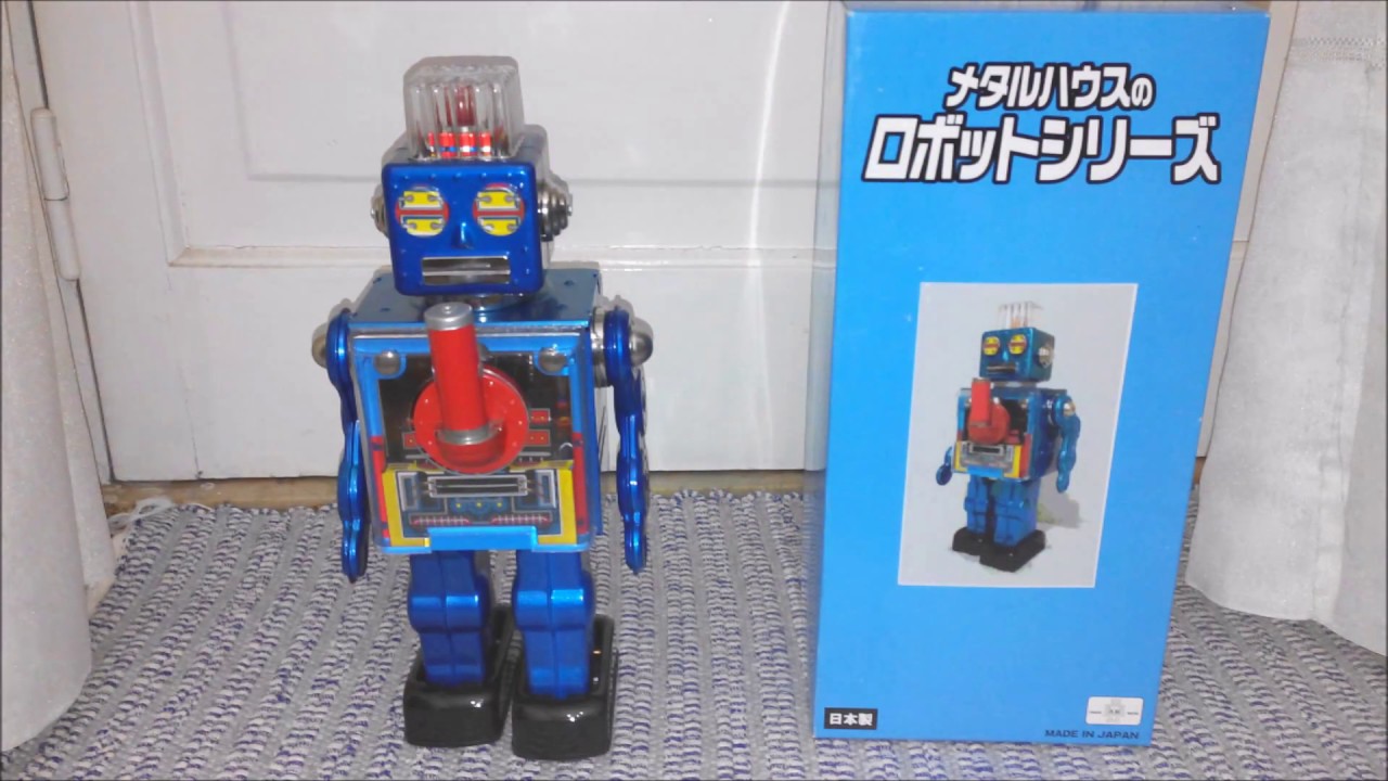 Rare metallic blue Locomotive robot - Metal House. only 25 made - YouTube