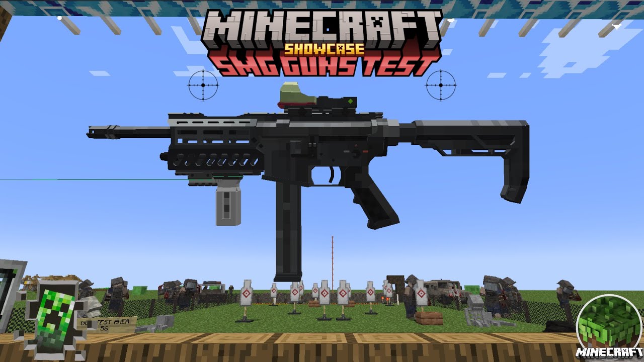 MINECRAFT SMG GUNS TEST SHOWCASE - YouTube