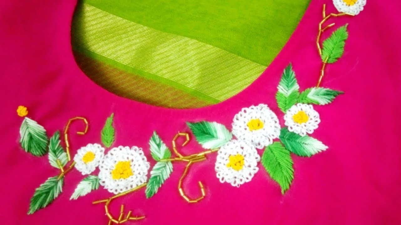 Ring knot flowers | Hand Embroidery - YouTube
