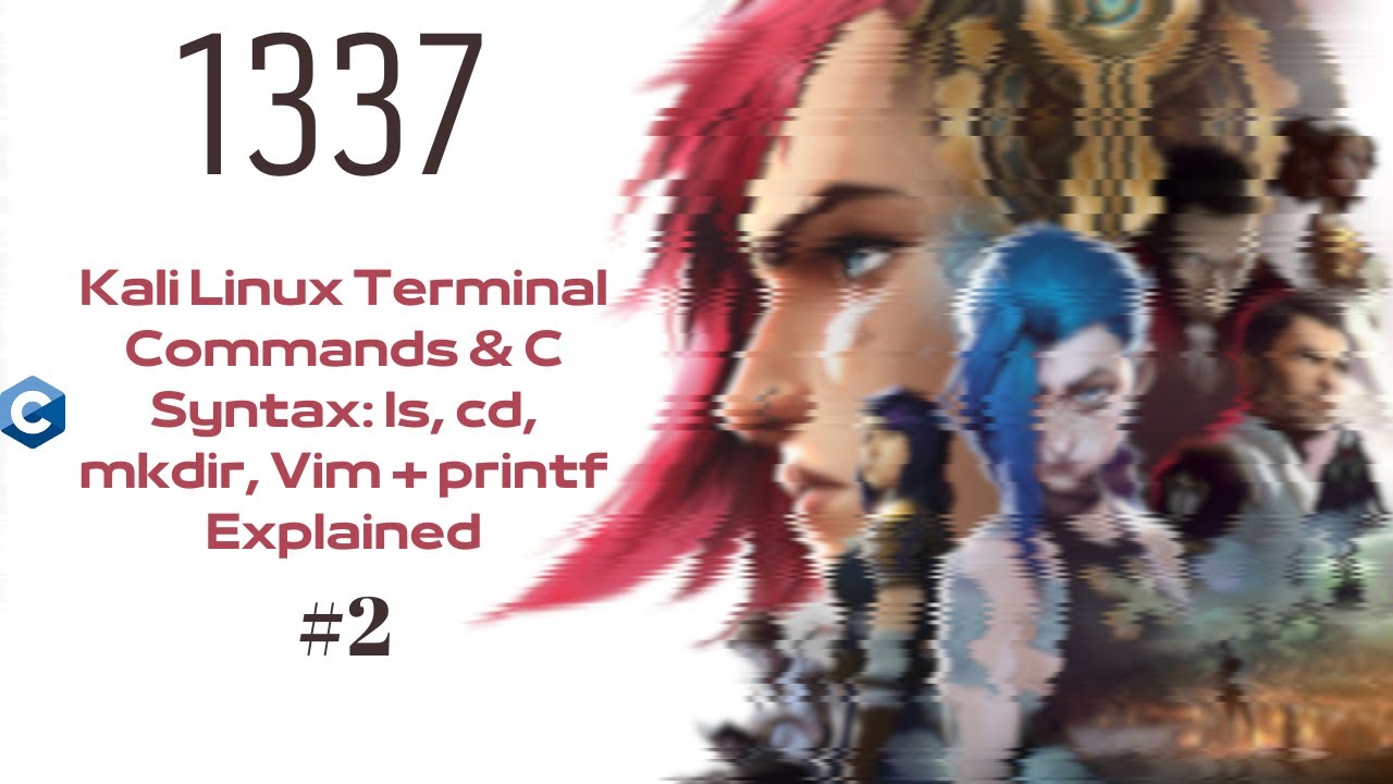 💻 Kali Linux Terminal & C Syntax: ls, cd, mkdir, Vim + printf || 1337 / ...