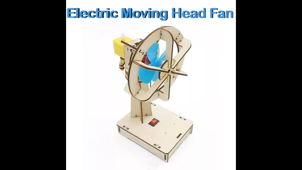 STEM DIY Handmade Small Project Wooden Electric Shaking Head Fan for ...