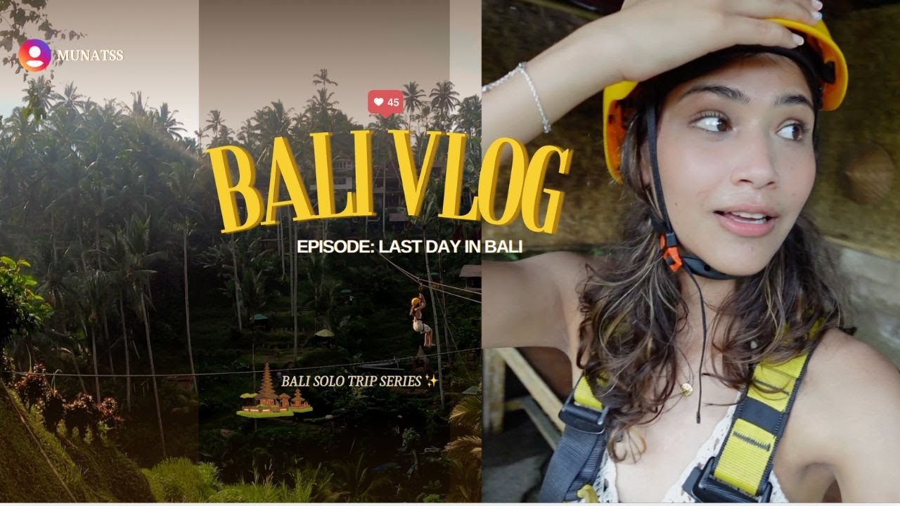 My Last Day in Bali || First time Zip lining || Bali Swing || Street ...