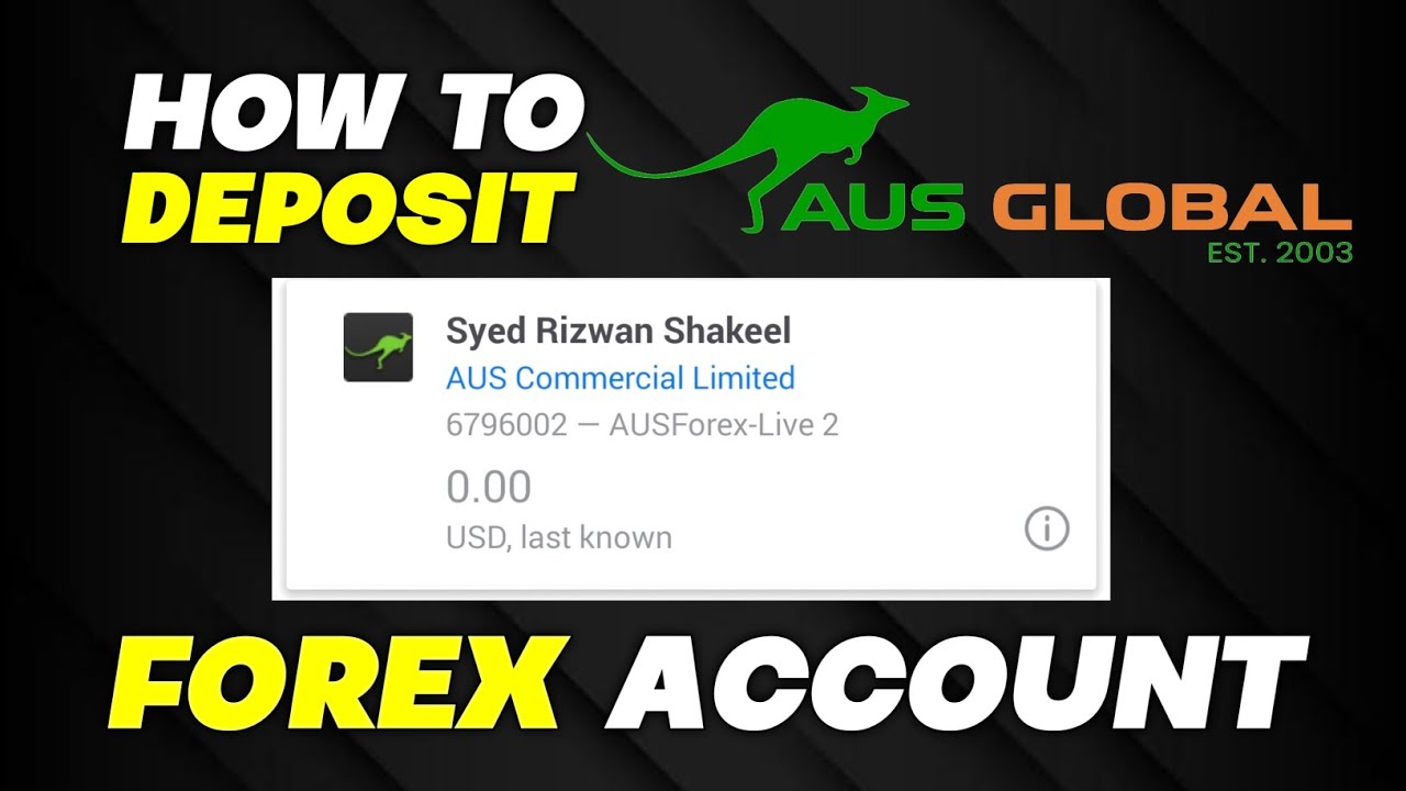 How to deposit money in forex account || How to add money in AUS Global ...