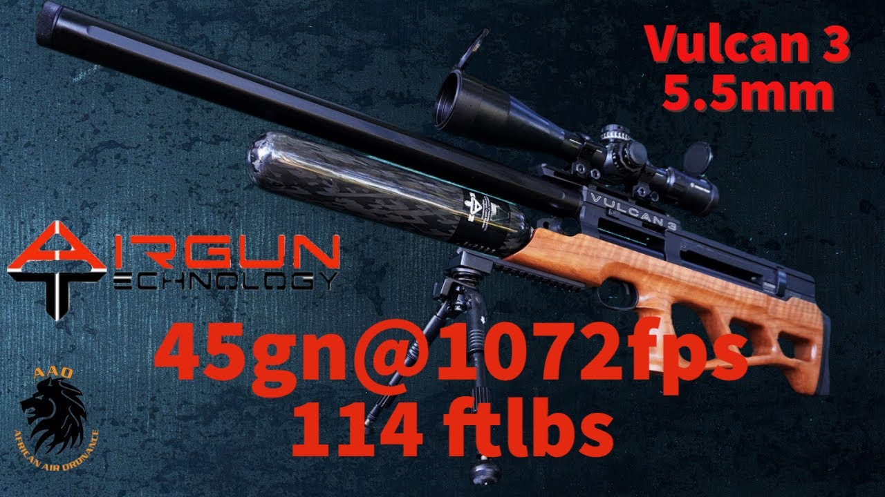 Vulcan 3 Insane Power for a 5.5mm Airgun - YouTube