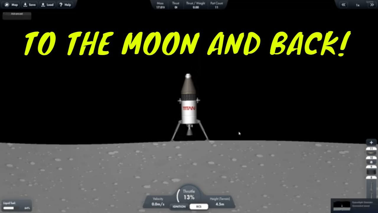 First Successful Attempt in Spaceflight Simulator to fly to the moon ...