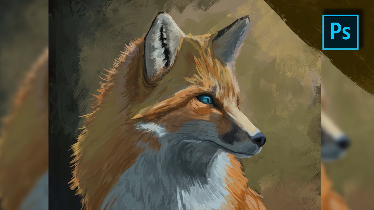 Fox studying | Photoshop - YouTube