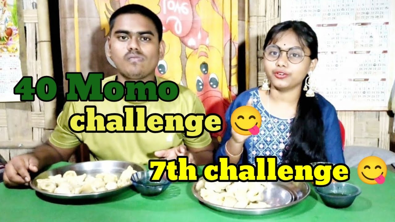 40 Momo challenge 😋| Brother vs Sister eating challenge |#priyanka # ...