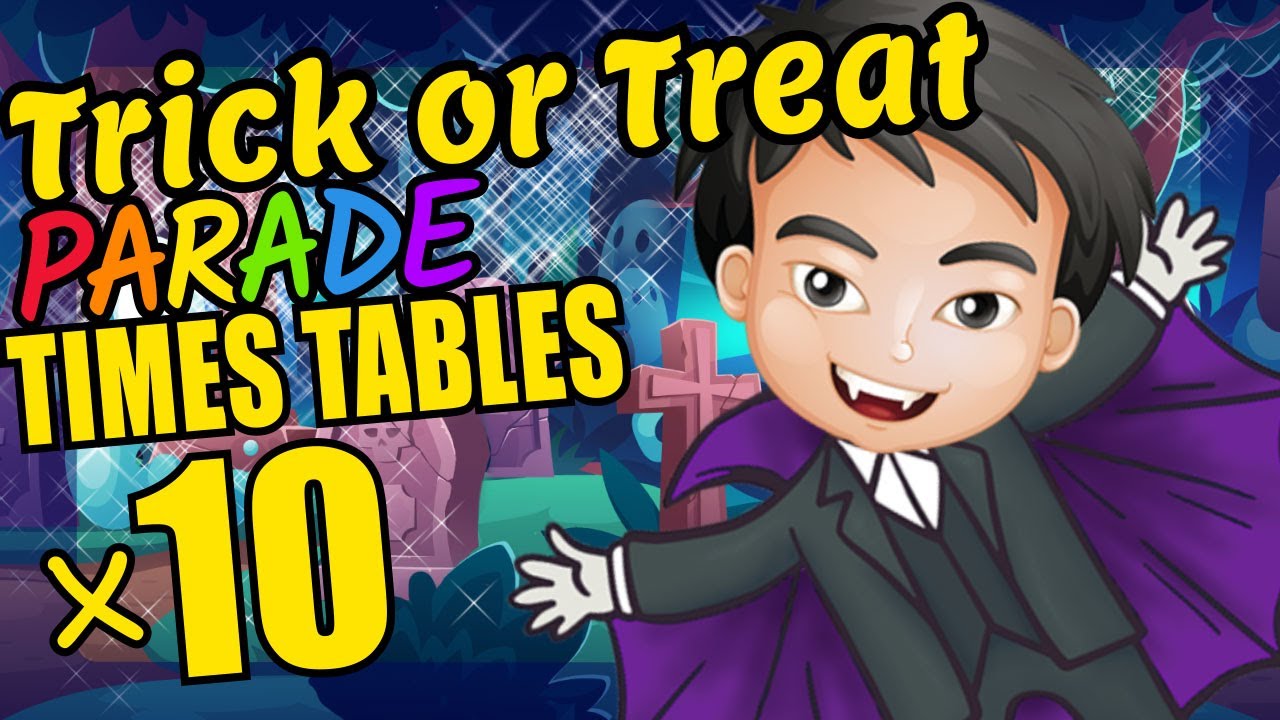 Halloween Trick or Treat Teaching Multiplication Times Tables x10 ...