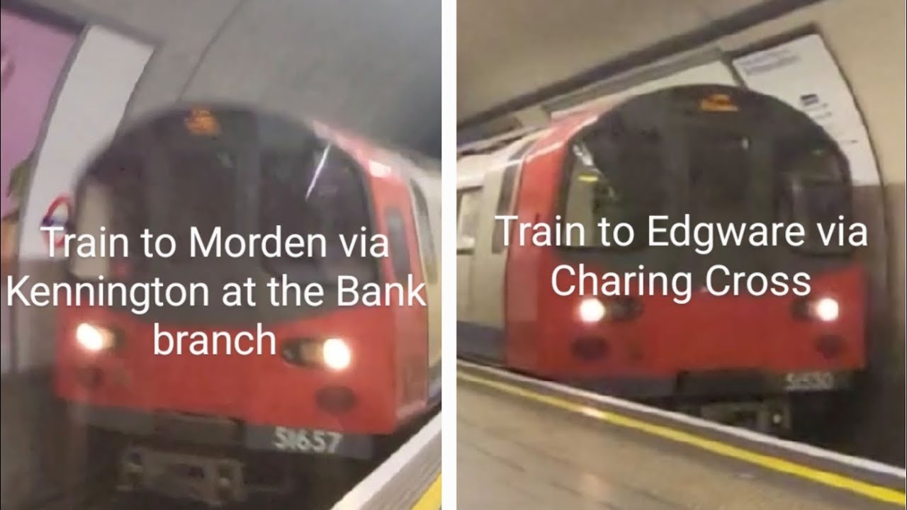 Northern Line train journey from Bank to Leicester Square via ...