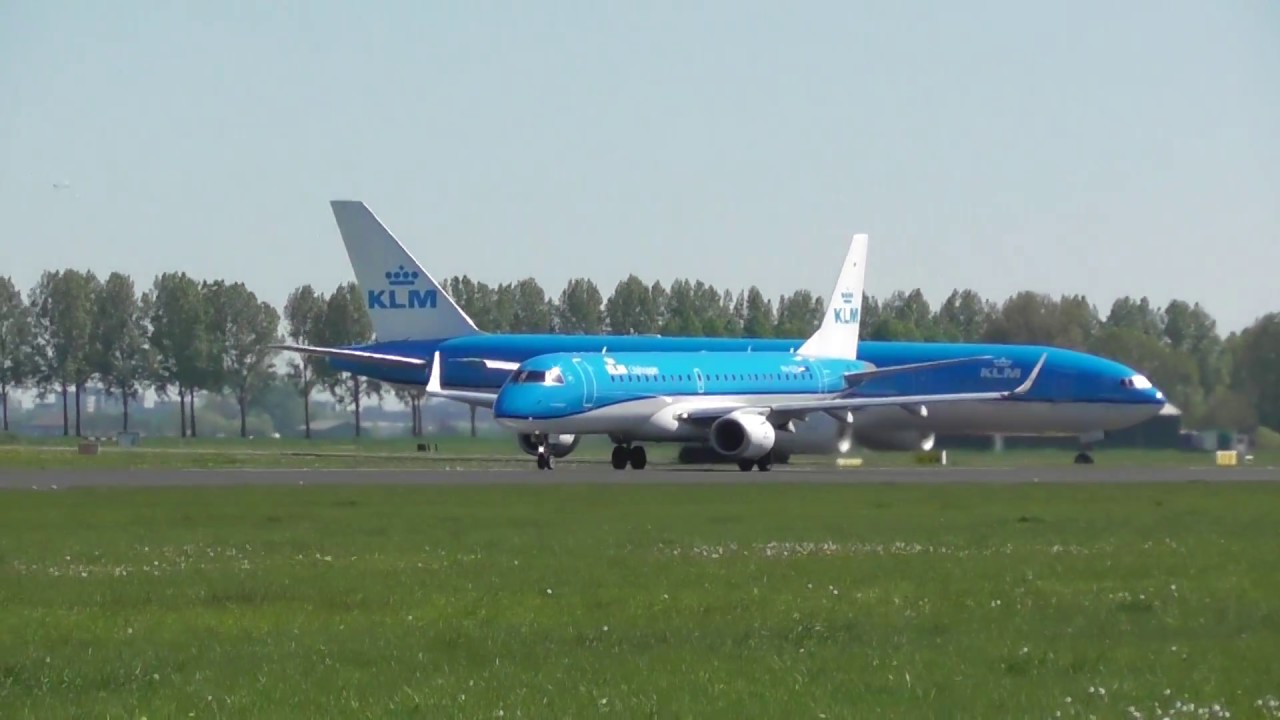 Schiphol | Take off | E190 | KLM - YouTube