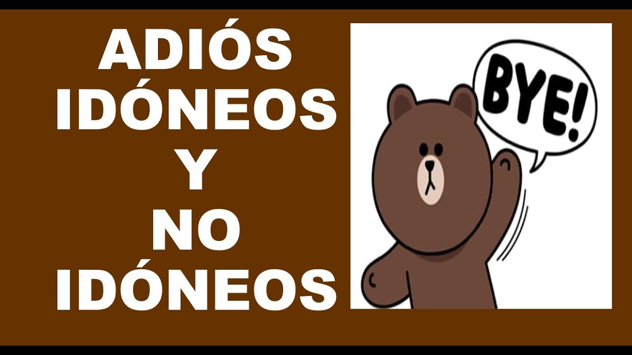 Soy Docente: ADIÓS A LA PALABRA IDÓNEO Y NO IDÓNEO - YouTube