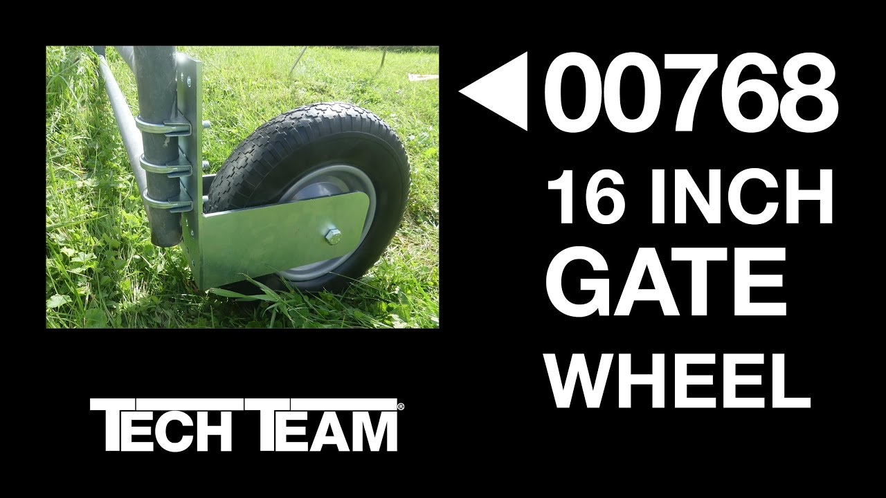 Tech Team 00768 - 16” Diameter, Face Mount, Flat Free Cattle Gate Wheel ...