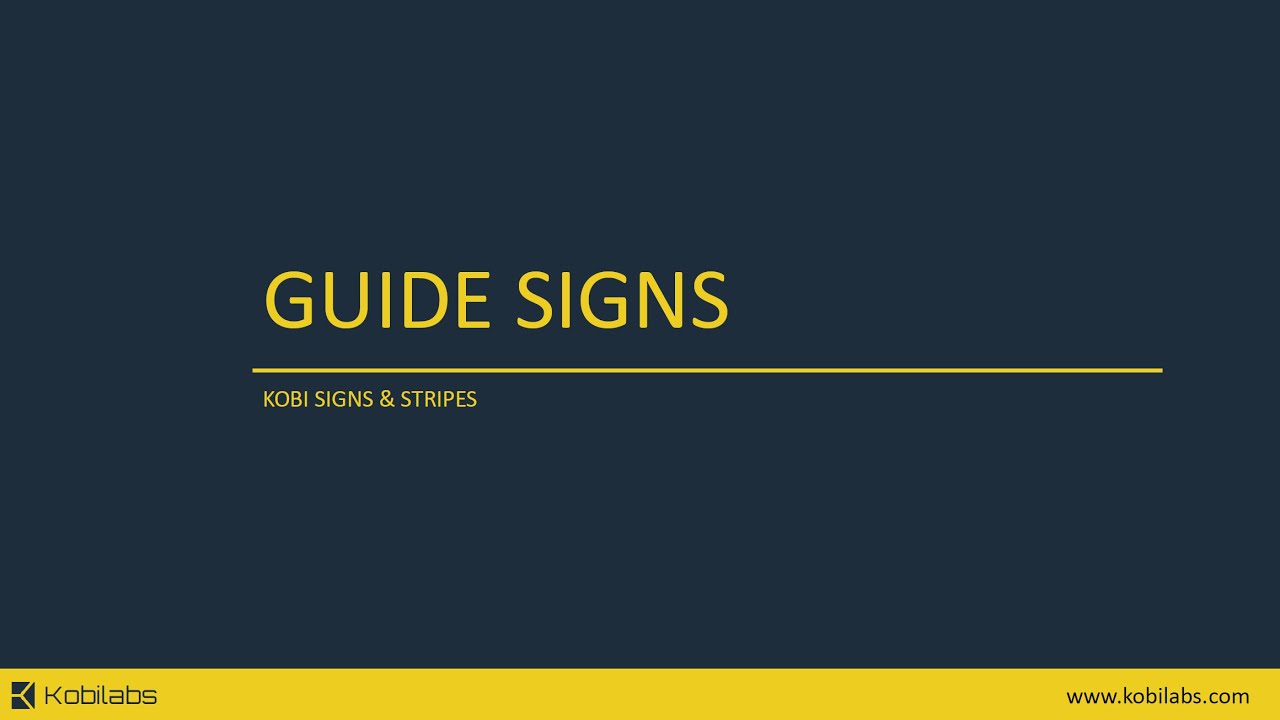 Kobi Signs & Stripes - Guide Signs (Civil 3D, AutoCAD, BricsCAD) - YouTube