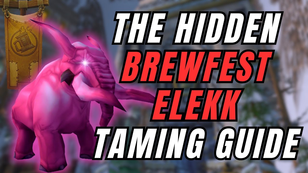 How to Tame the Brewfest Pink Elekk Hunter Pet | 4k World of Warcraft ...