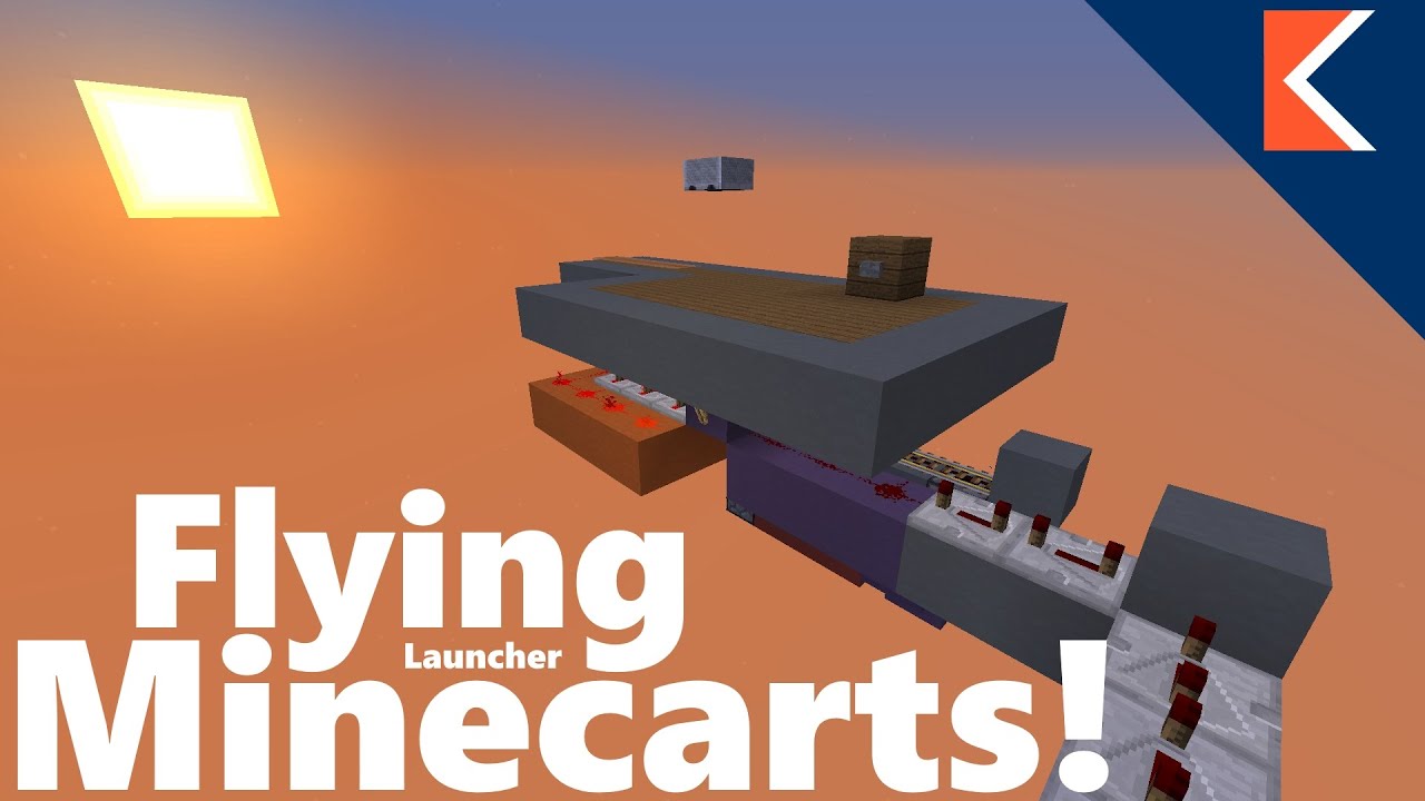 Flying Minecart Launcher !!| Tutorial 1.10.2 - YouTube