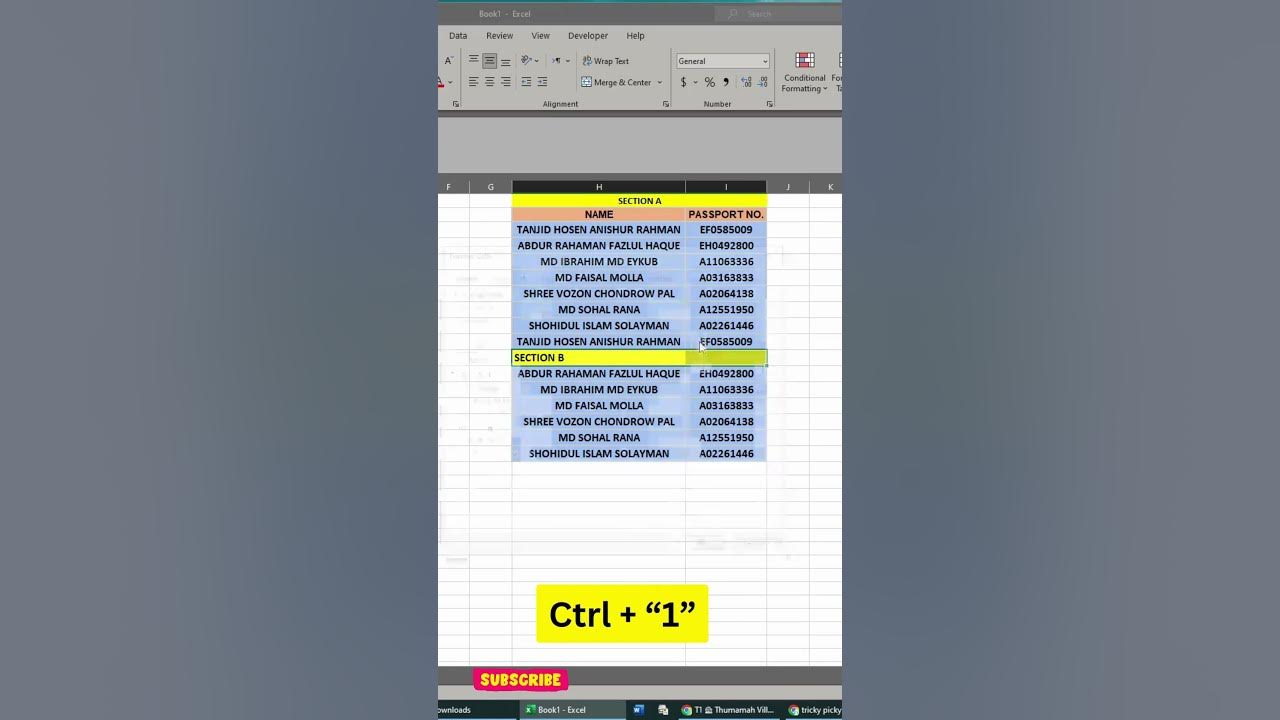 Don't Merge Cells Like This! 🚫 Use This Excel Trick Instead! 🔥 #excelshortcuts #exceltricks ...