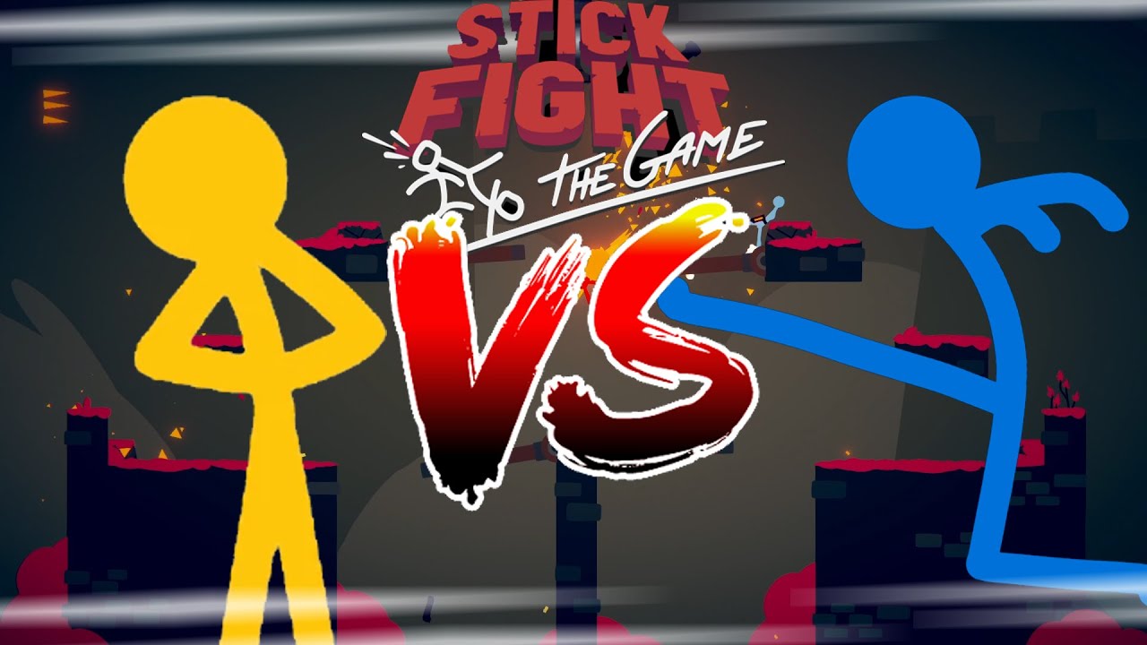 [Stick Fight: The Game Funny Moments] - Yellow vs Blue - YouTube
