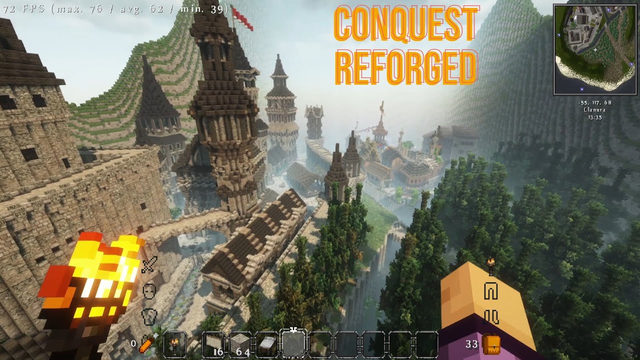 MINECRAFT ESTILO MEDIEVAL. CONQUEST REFORGED. VIDEO NO. 100 del Canal ...