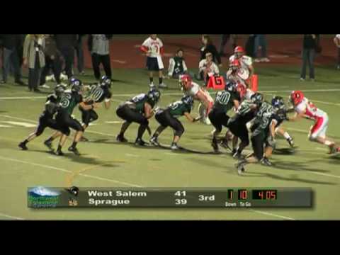 West Salem vs Sprague High School Football 10/9/09 2nd Half from KWVT ...
