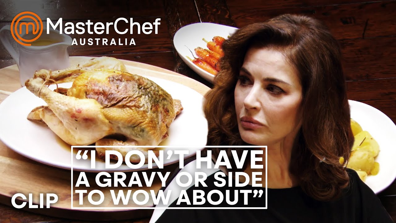 Nigella's Roast Chicken Elimination | MasterChef Australia | MasterChef ...