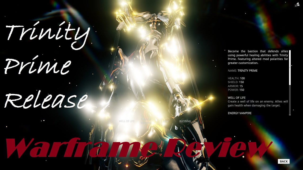 Warframe: Trinity Prime Released! - YouTube