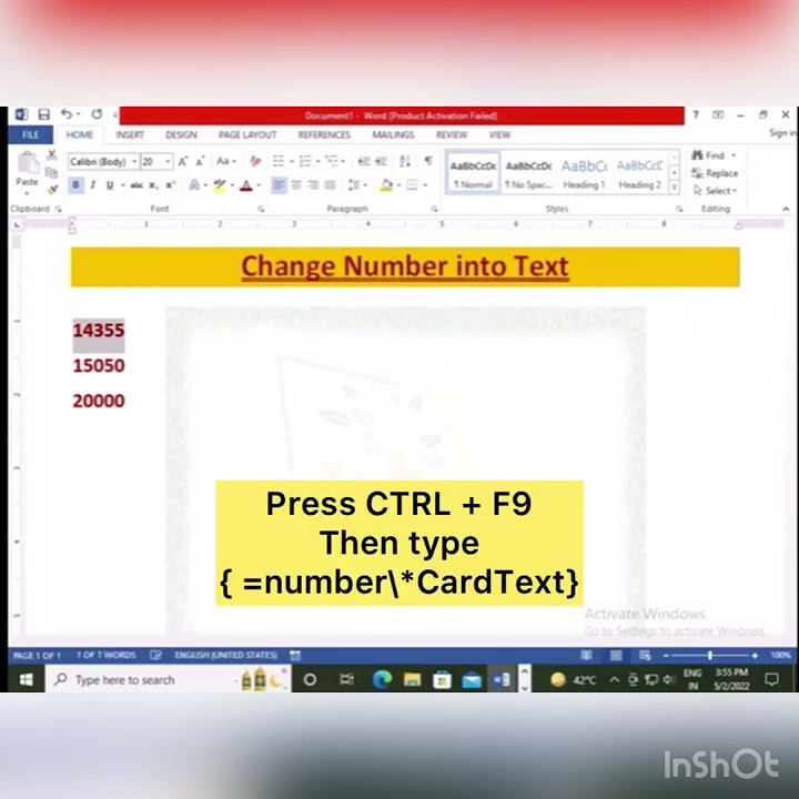 Convert Number into Text - YouTube