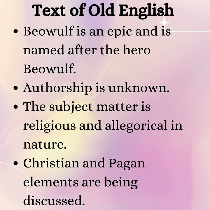 Beowulf || Old English Period || Literary Foundation || - YouTube