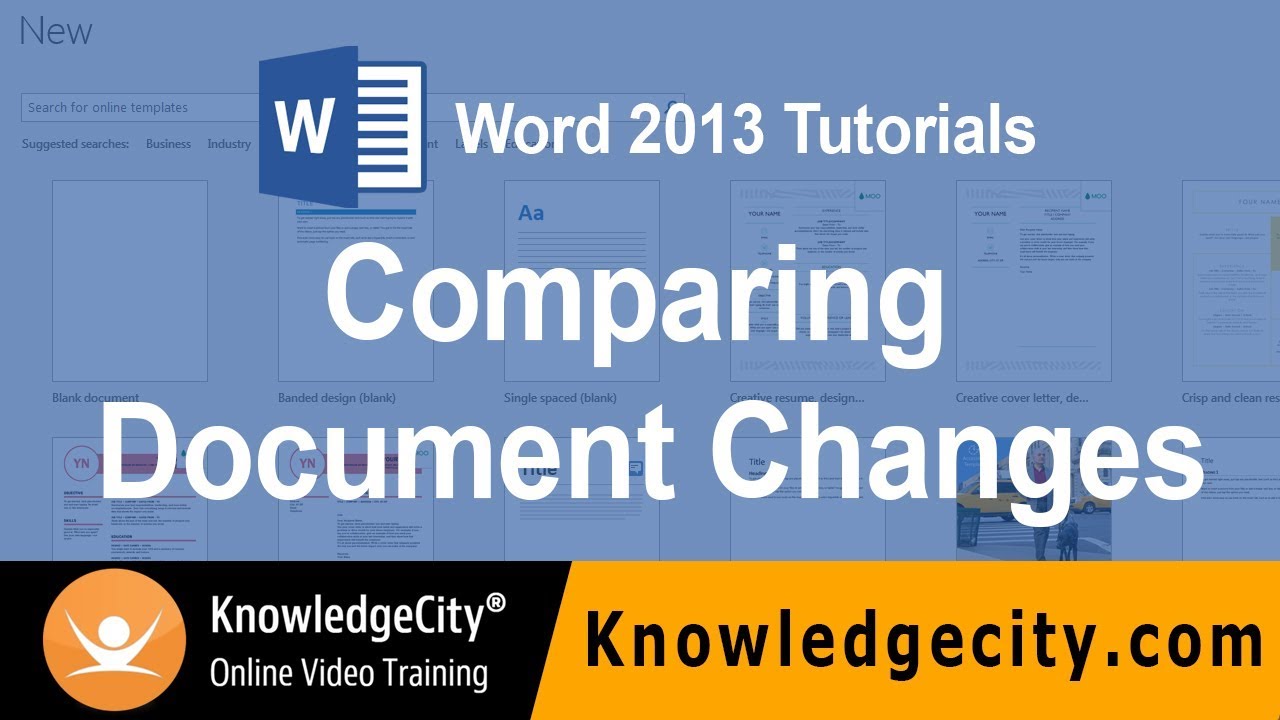 Comparing Document Changes | Microsoft Office 2013 Word | Knowledgecity ...