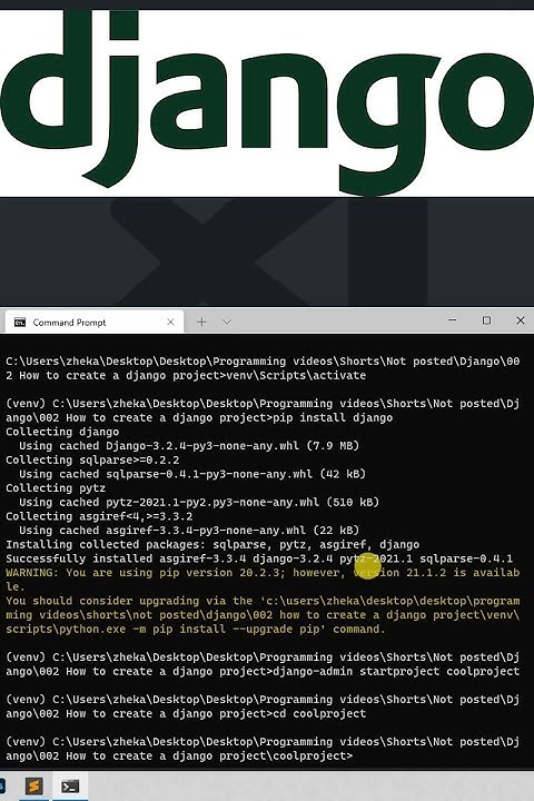 How to Create a New Django Project | Python Web Development - YouTube