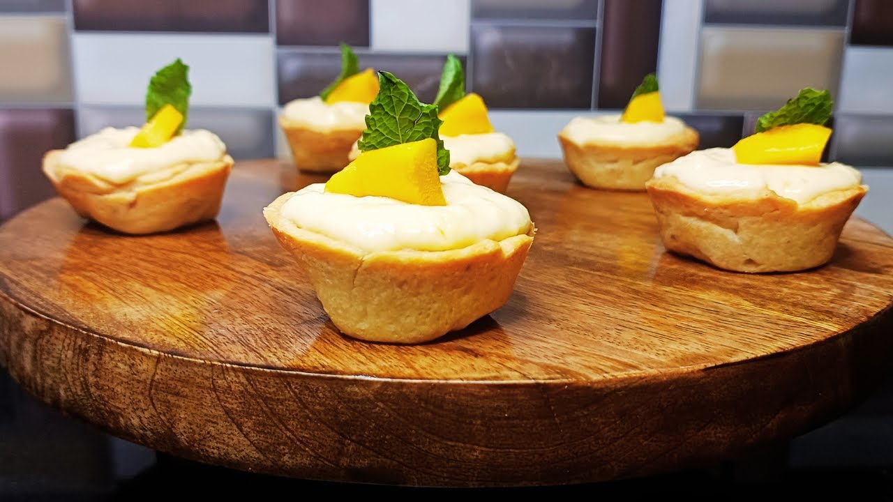 MINI MANGO TART RECIPE/CREAMY MANGO TARTLETS - YouTube