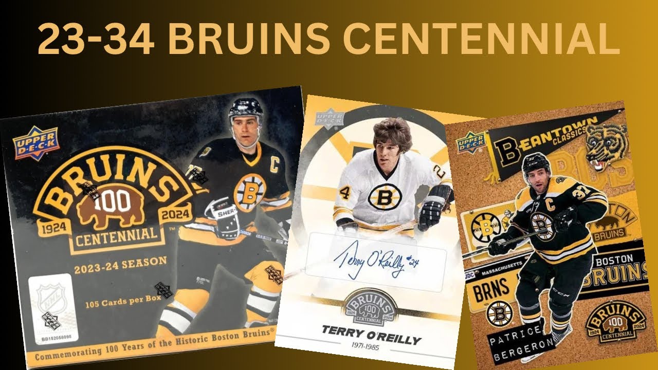 LOOKING BACK AT HISTORY!! 2023-24 Boston Bruins Centennial Hockey Hobby ...