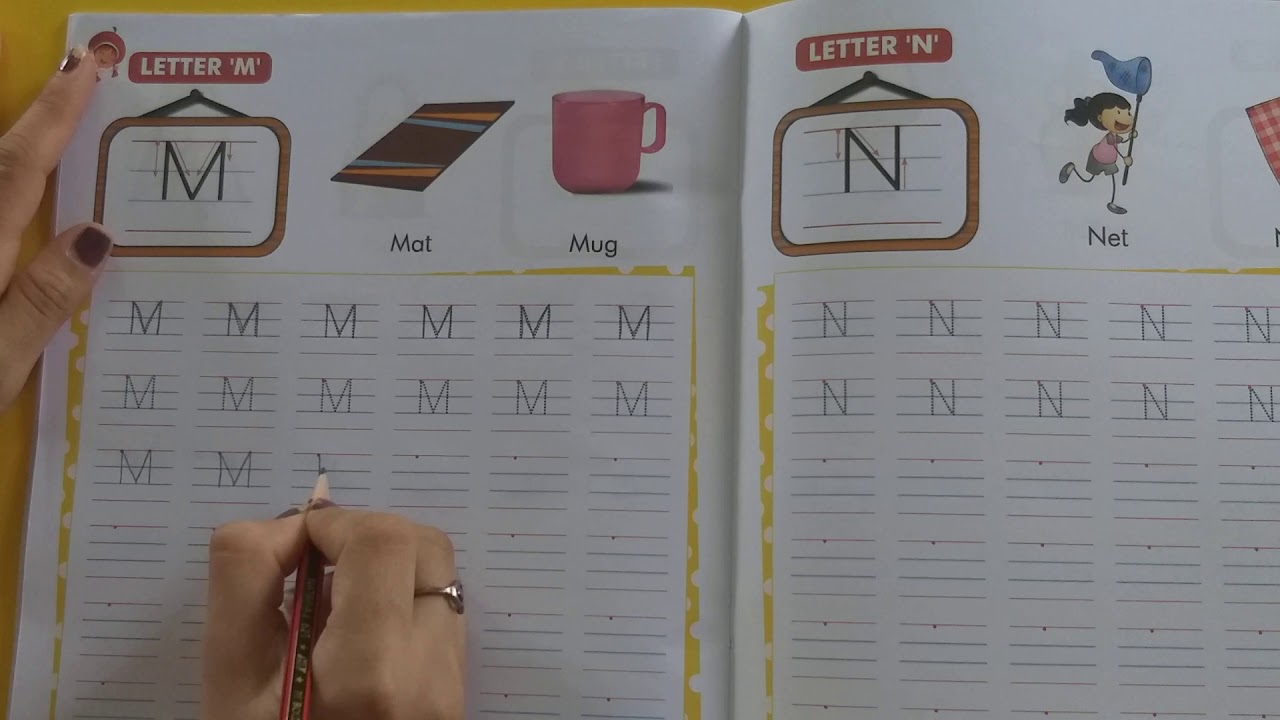 Class : Nursery // Practice Letter M, N - YouTube