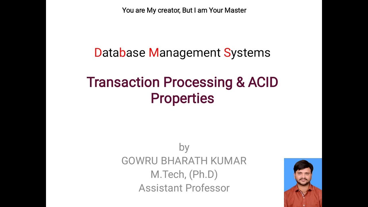 ACID Properties in DBMS - YouTube