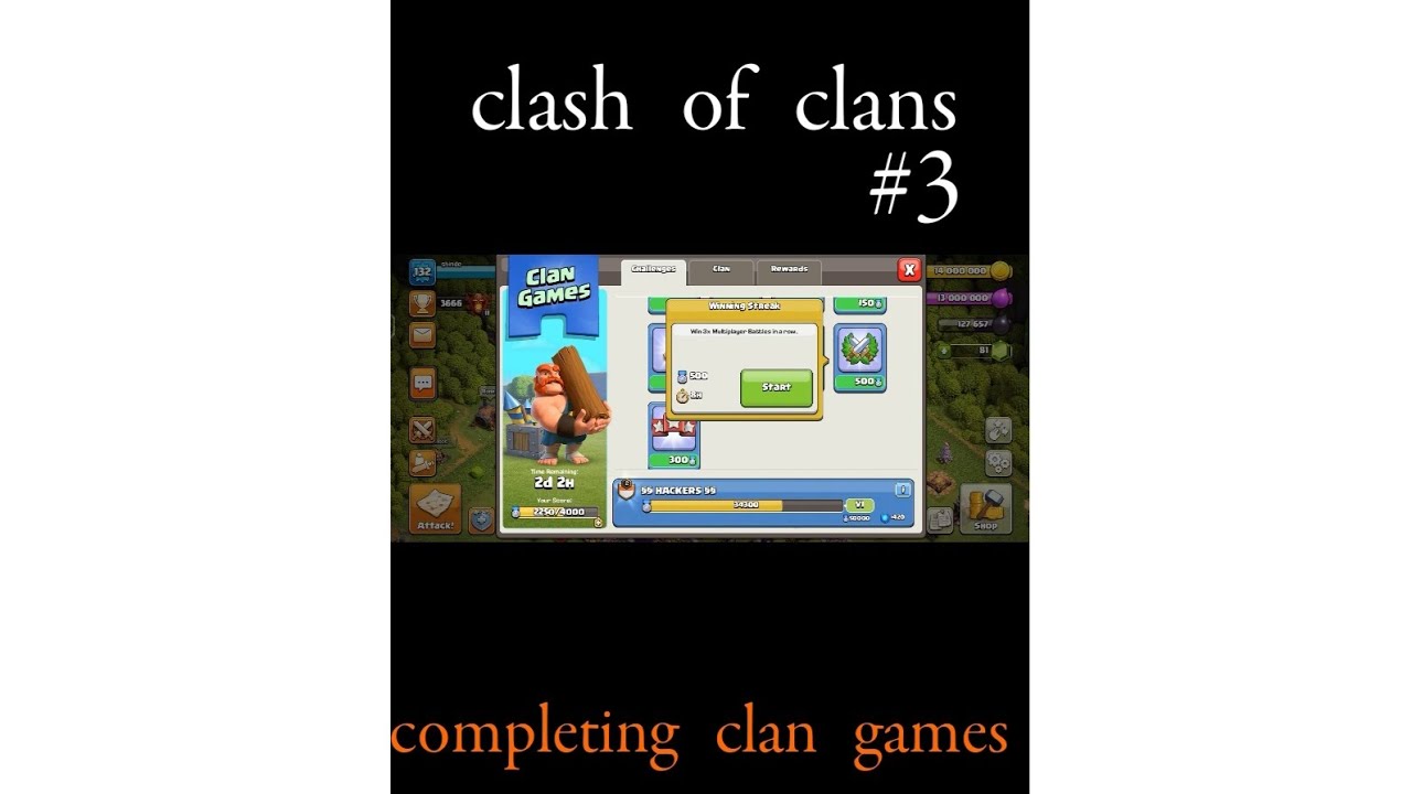 coc let's complete clan games. #3 #2L82RL9VU our clan tag. #viral # ...
