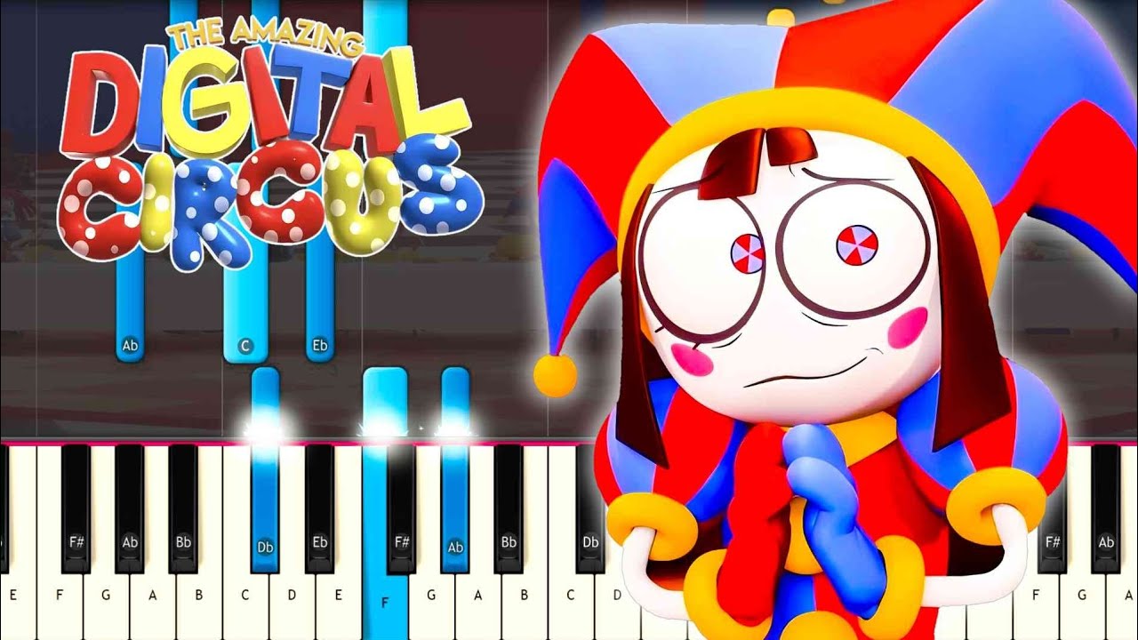 THE AMAZING DIGITAL CIRCUS - Main Theme Orchestral PIANO TUTORIAL EASY ...