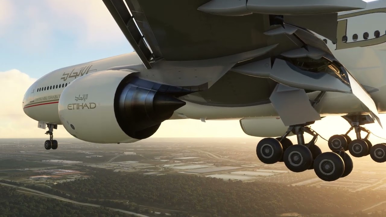 ETIHAD 777-300ER [Engine View] Landing in Dallas [DFW] - YouTube