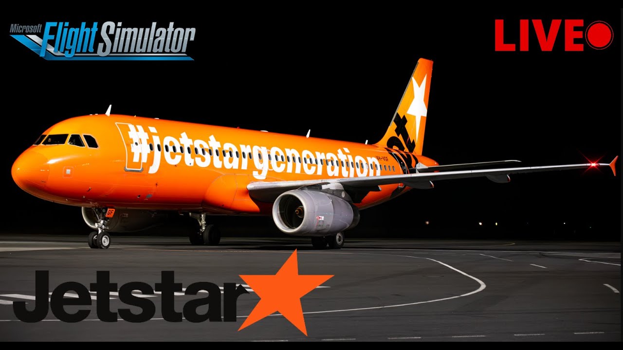 MSFS Live | Jetstar Jaffa Jet | Fenix A320 | Full flight | Melbourne ...