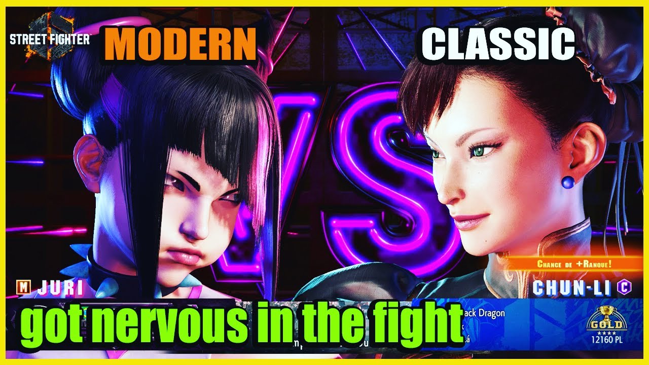 Juri (Modern) Vs Chun-Li (Classic) Street Fighter 6 he got nervous in ...