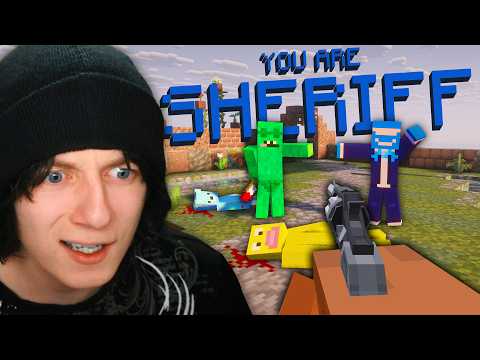I Became SHERIFF In Minecraft MURDER MYSTERY...