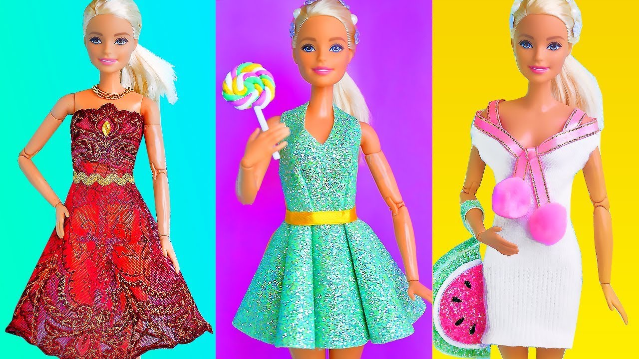 3 DIY Barbie Dresses How To Make Barbie Clothes YouTube 3-diy-barbie-dresses-how-to-make-barbie-clothes-youtube