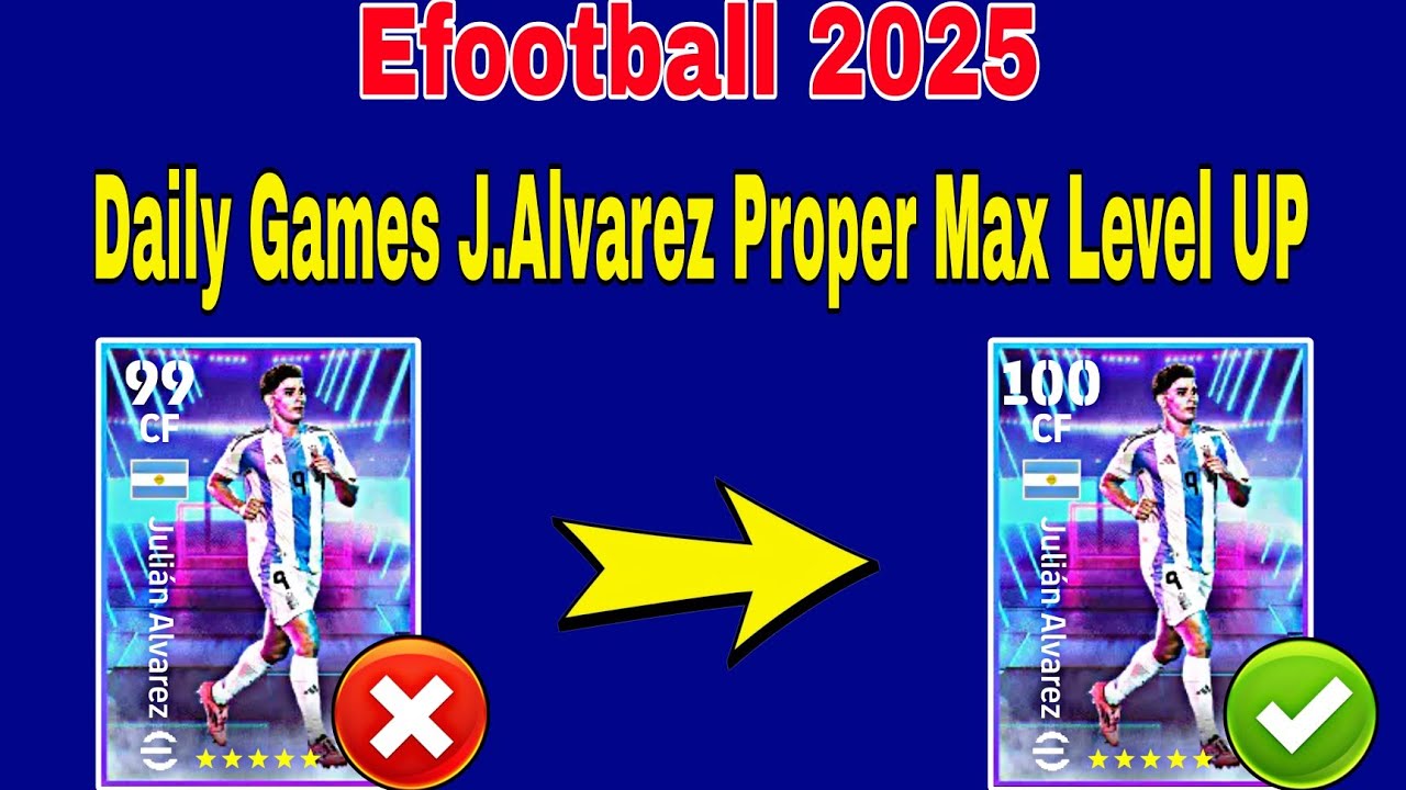 How To Train 100 Rated J.Alvarez In Efootball 25 |J.Alvarez Max Level ...