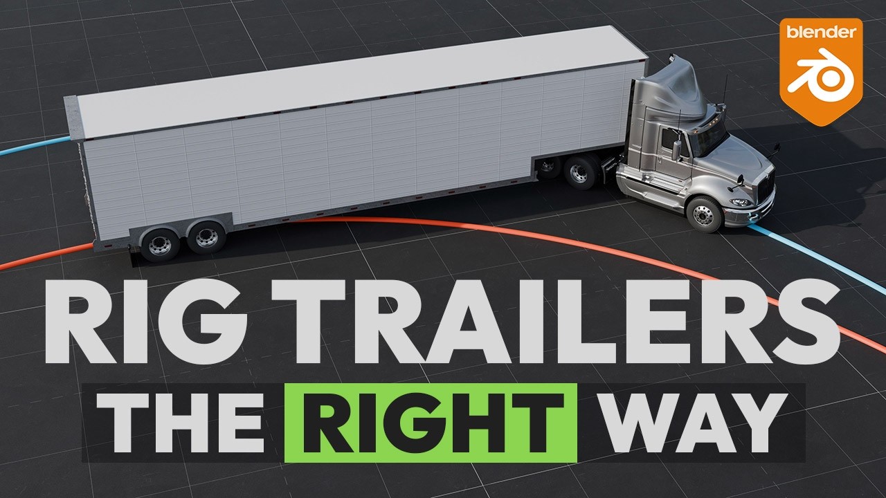 How To Rig A Semi Trailer In Blender - YouTube