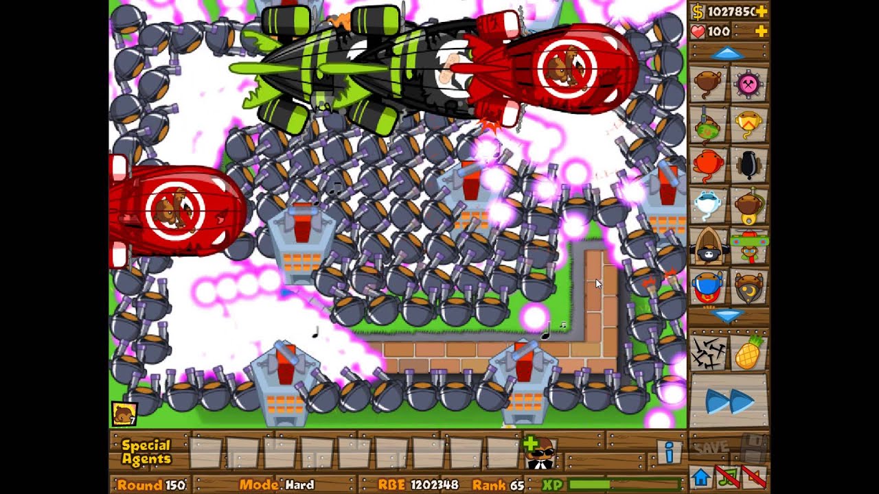 Round 150 - Brick Wall (Hard) ★ Bloons Tower Defense 5 - YouTube