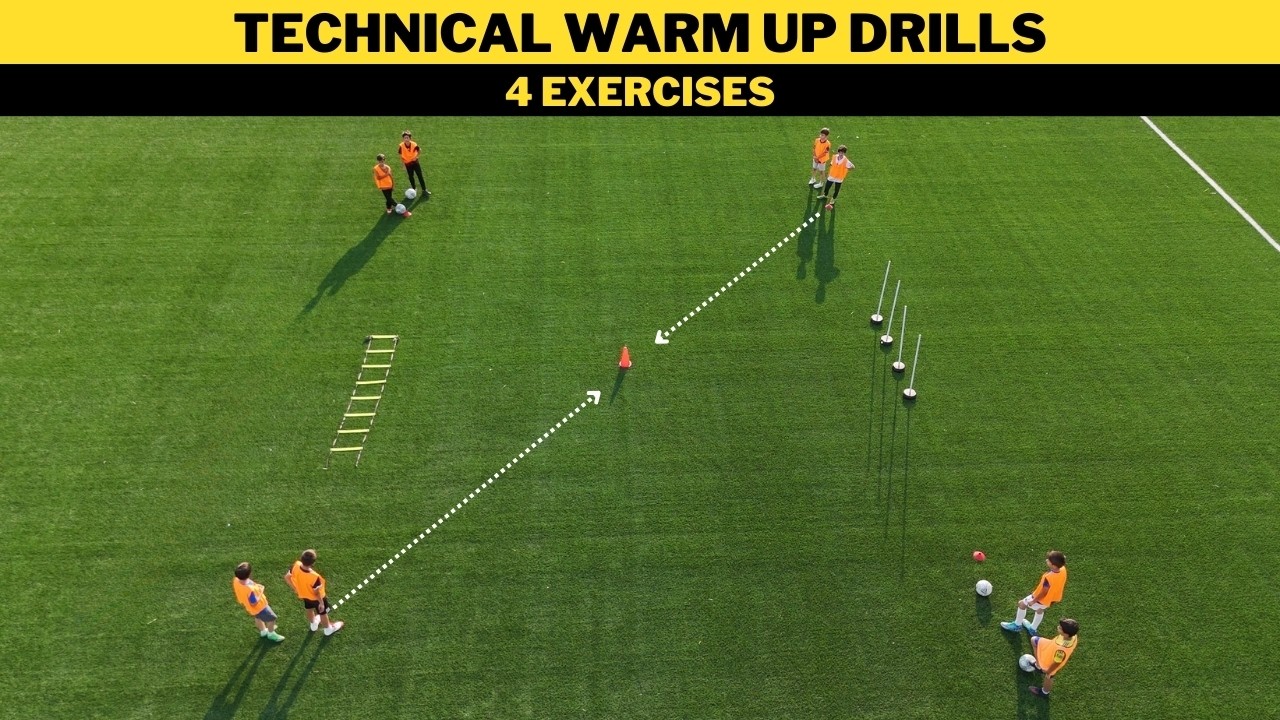 Technical Warm Up Drills | 4 Exercises | Football/Soccer Training - YouTube